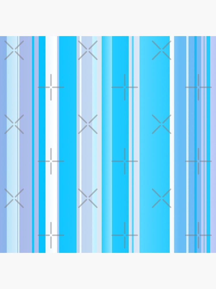 "aqua blue vertical striped | blue color palette stripes" Poster for ...