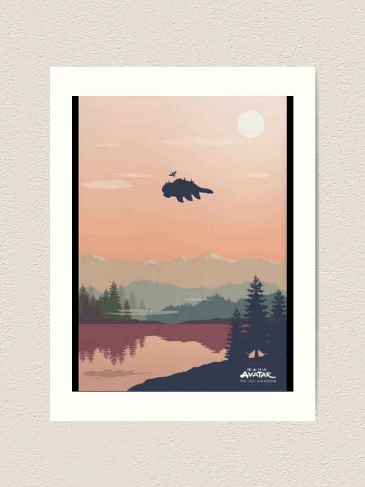 "Avatar The Last Airbender Flying Appa Classic " Art Print for Sale by ...