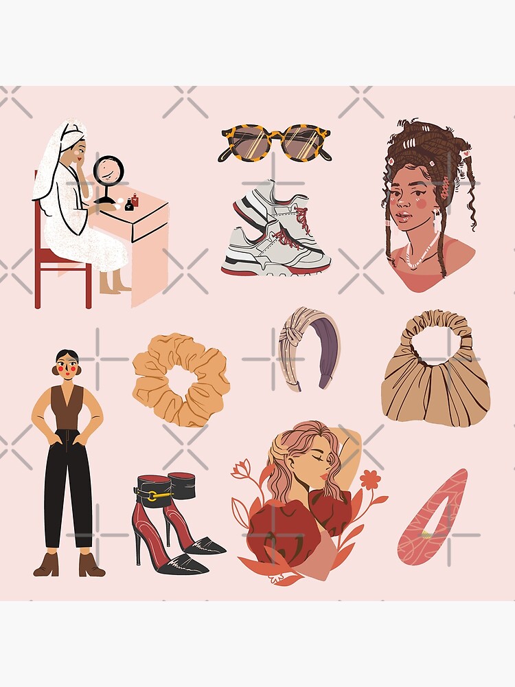"Stylish essentials, sticker pack" Poster for Sale by beskrajem | Redbubble