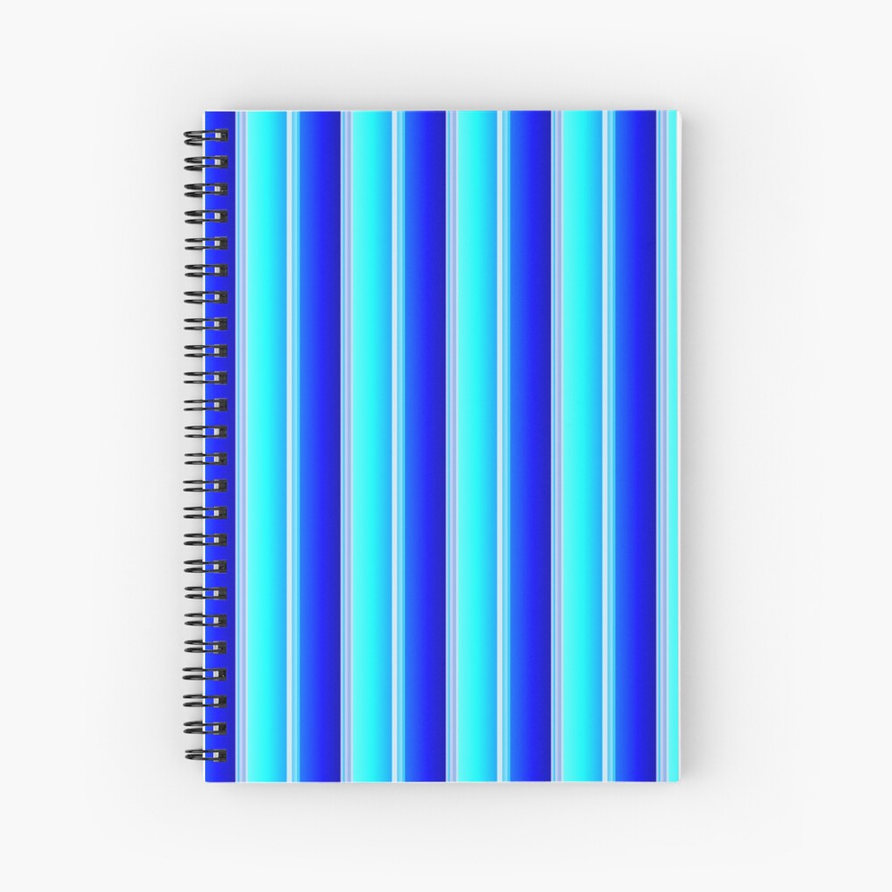"Blue aesthetic color palette stripes | shades of blue striped" Spiral ...