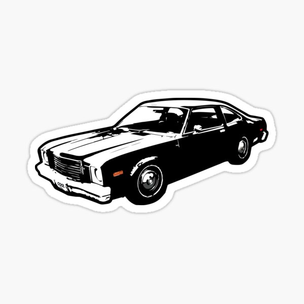 "Black 70s DA" Sticker for Sale by CoolRide | Redbubble