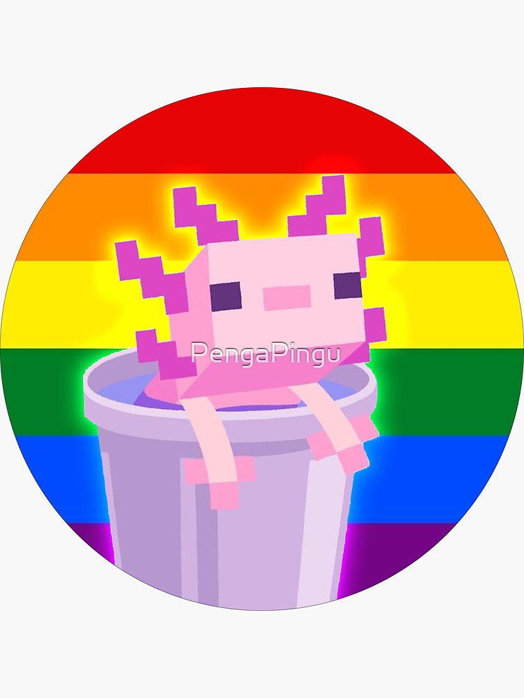 Pegatina «Minecraft Axolotl LGBT Pegatina LGBTQ: Orgullo gay Orgullo ...