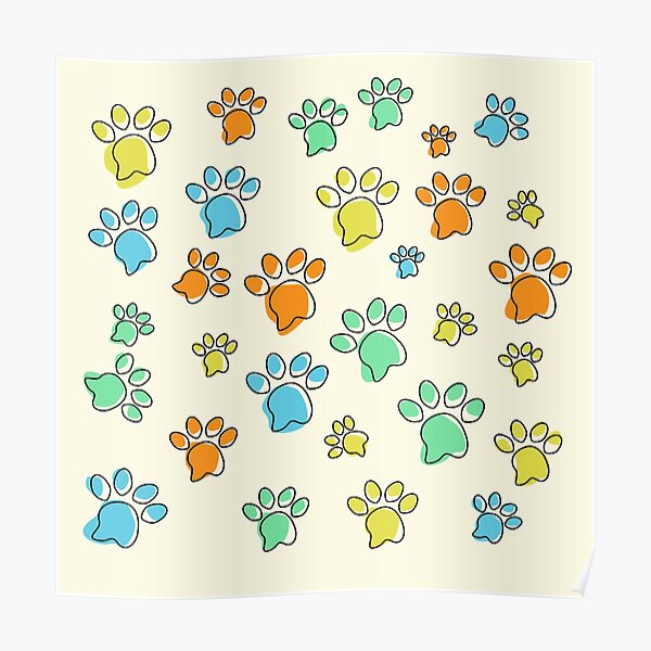 "Cute Mini Paws" Poster for Sale by zugiart | Redbubble