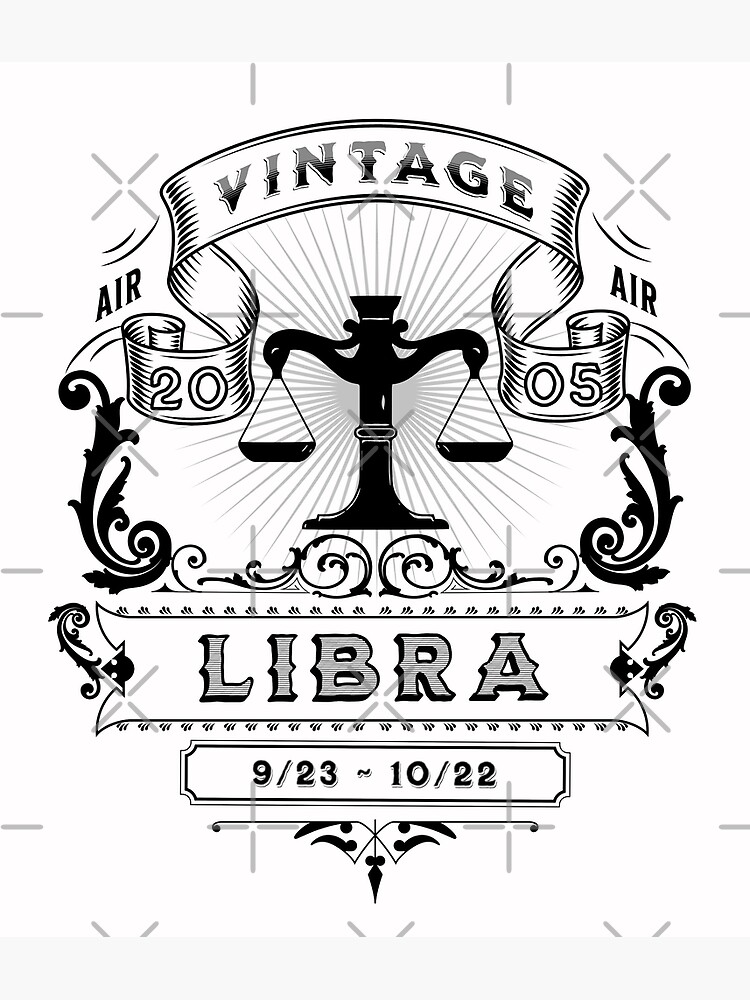 "The Zodiac Sign of Libra Black and White 2005" Poster for Sale by rhombusOnion | Redbubble