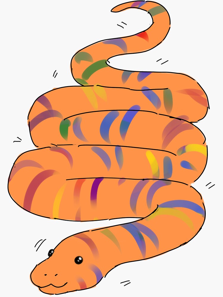 "Subtle Pride Snake - Discreet Pride, Subtle Lgbt, Cute Snake" Sticker ...