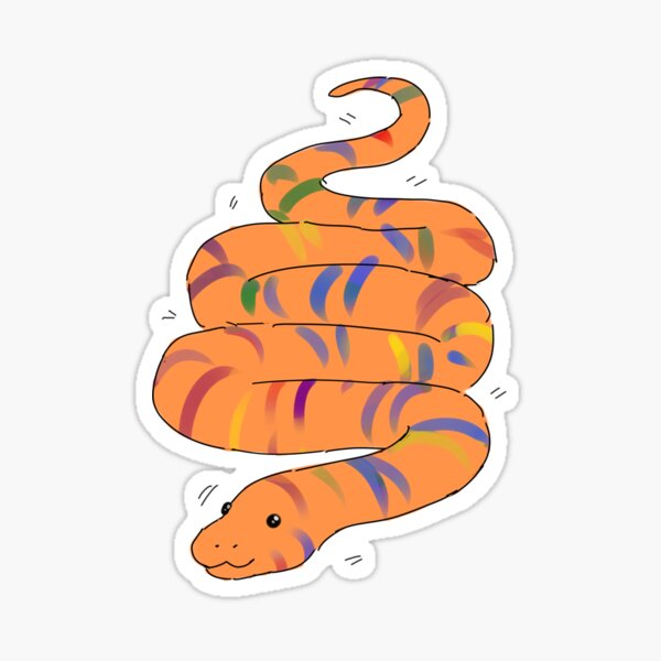 "Subtle Pride Snake - Discreet Pride, Subtle Lgbt, Cute Snake" Sticker ...