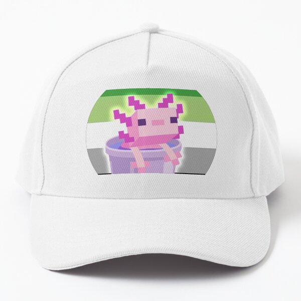 "Minecraft Axolotl LGBT Sticker LGBTQ: Aromantic Flag" Cap for Sale by ...