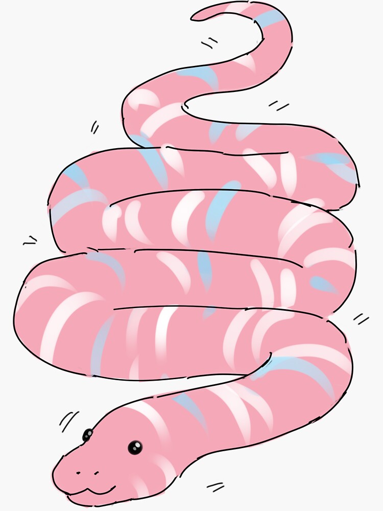 "Subtle Trans Pride Snake - Discreet Pride, Subtle Lgbt, Cute Snake ...