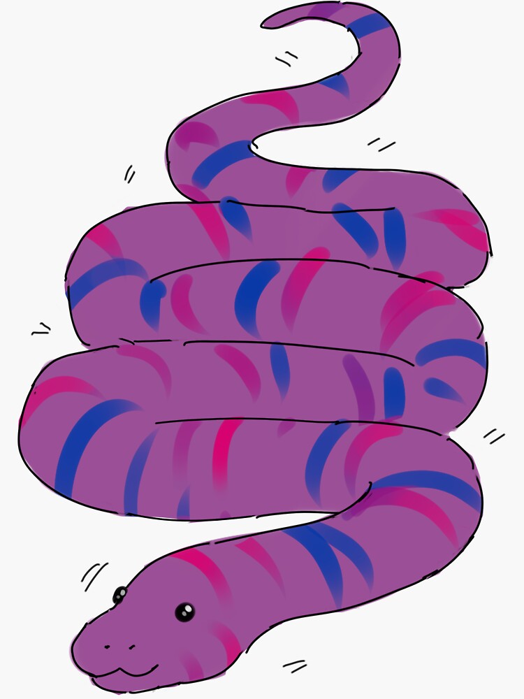 "Subtle Bi Pride Snake - Discreet Pride, Subtle Lgbt, Cute Snake ...