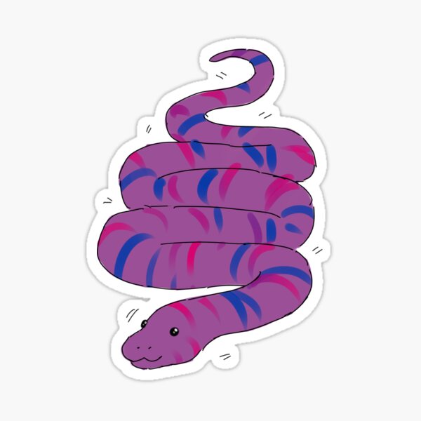 "Subtle Bi Pride Snake - Discreet Pride, Subtle Lgbt, Cute Snake ...