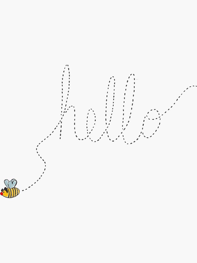 "Hello Bee" Sticker for Sale by kylepeterart | Redbubble