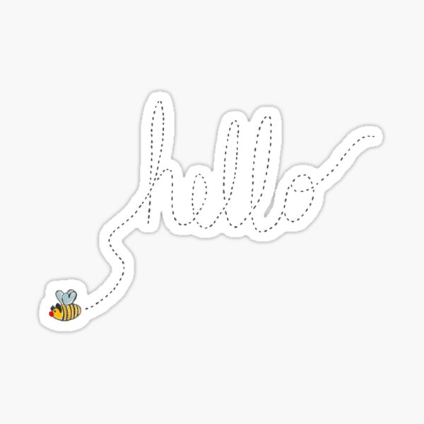 "Hello Bee" Sticker for Sale by kylepeterart | Redbubble