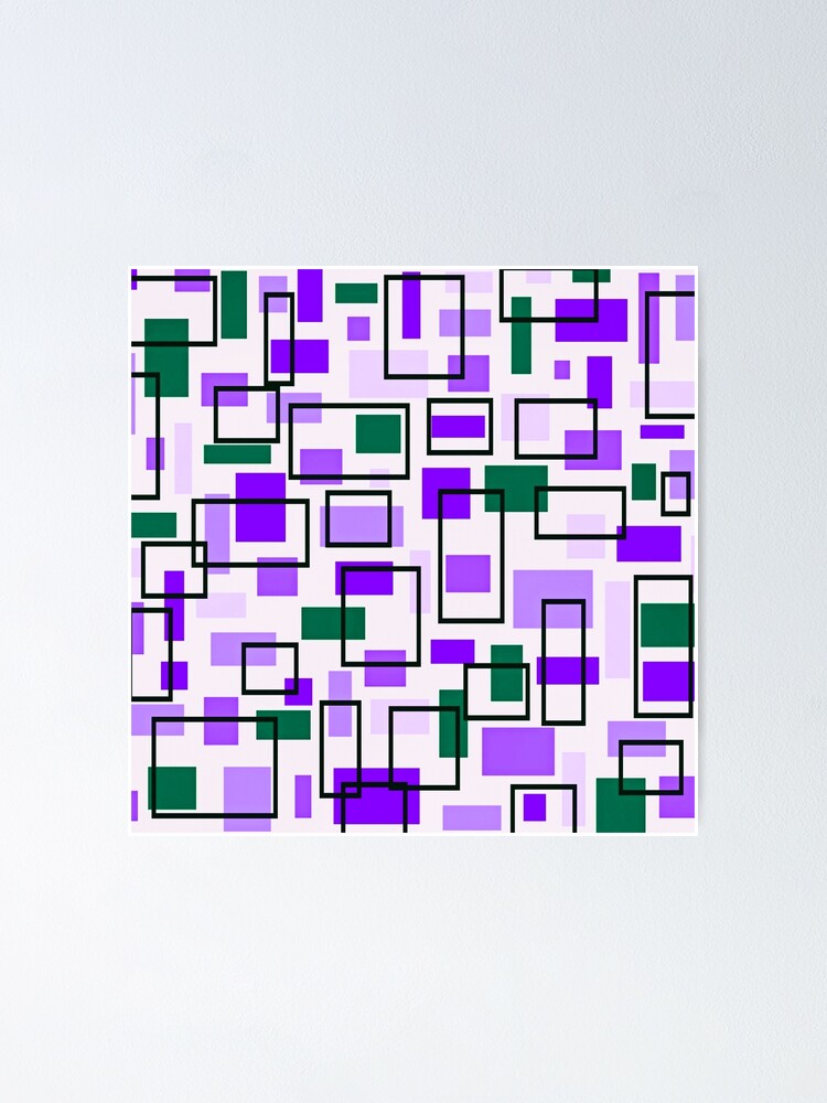 "Retro Inspired Rectangles" Poster for Sale by TotallyRetroArt | Redbubble