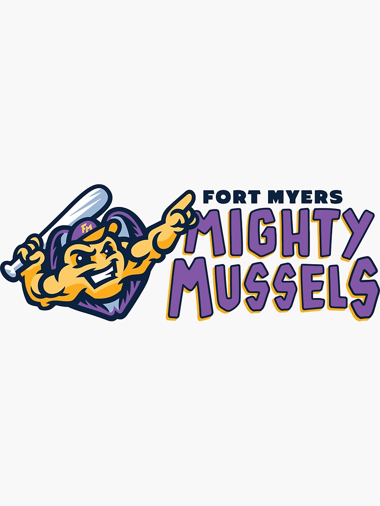 "The Fort-Myers Mighty-Mussels Logo" Sticker for Sale by pixsuperstar ...