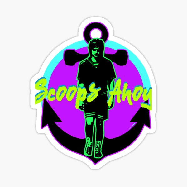 "Scoops Ahoy " Sticker for Sale by Unaeemee | Redbubble