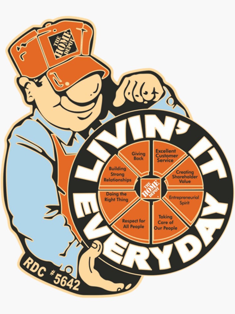 "Livin_amp_39_ It Everyday Home Depot " Sticker for Sale by SamDanson66 ...