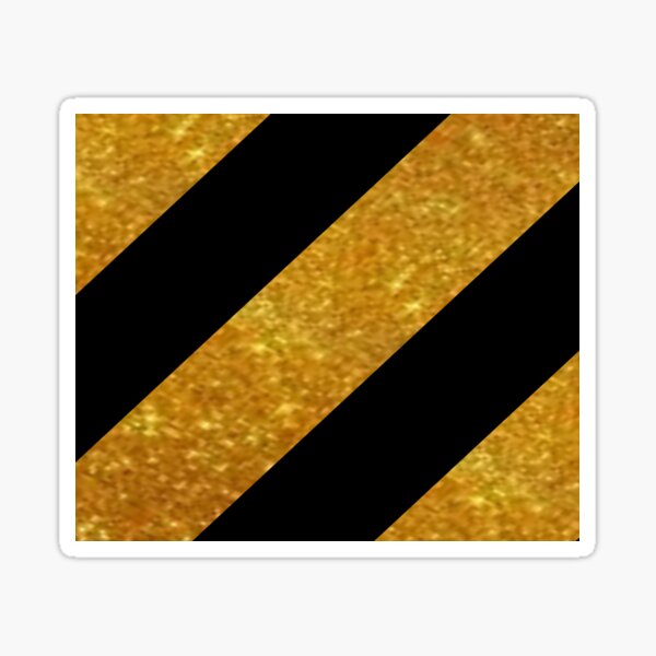 "black and gold diagonals" Sticker for Sale by nigejohn | Redbubble