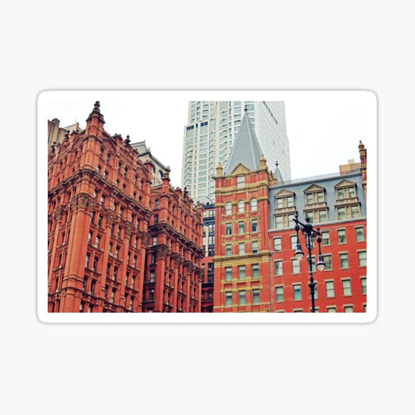 "New York City red brick buildings" Sticker for Sale by CarolinaReina ...