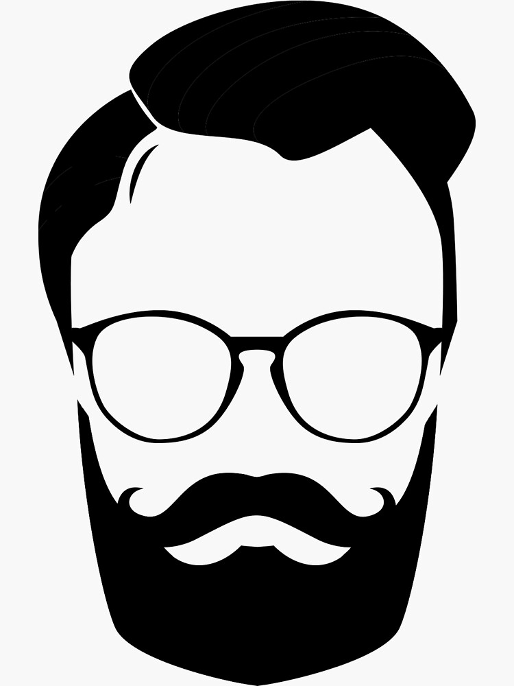 "classic man face" Sticker for Sale by suphakorn01 | Redbubble