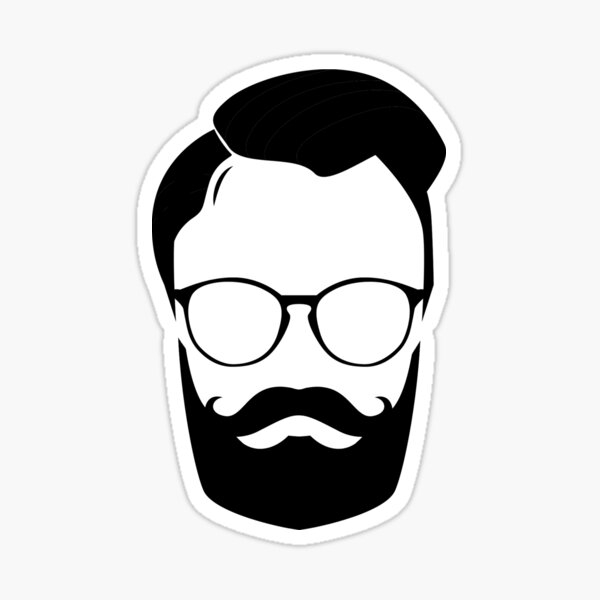 "classic man face" Sticker for Sale by suphakorn01 | Redbubble