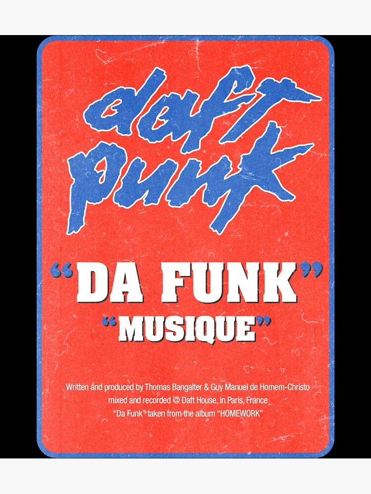 "Daft Punk 'da Funk' 'musique' 12 Label Replica Sticker" Poster for ...