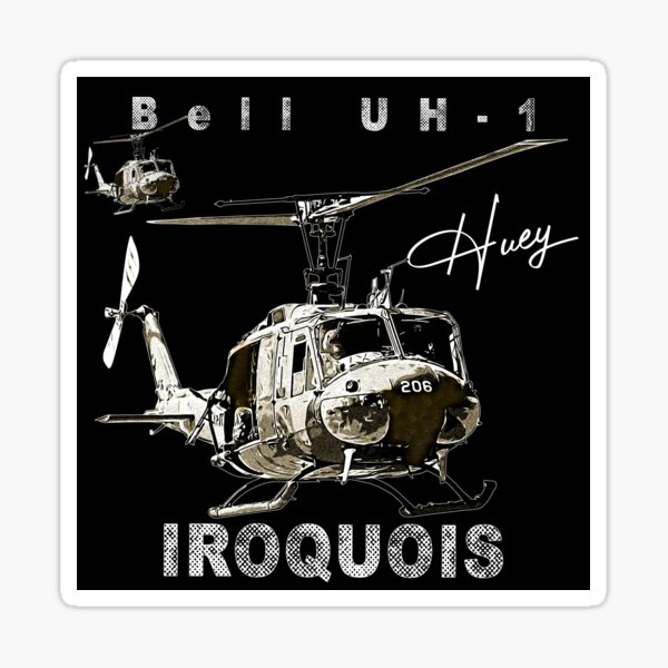 "Bell UH-1 Iroquois Helicopter" Sticker for Sale by Aerolovers | Redbubble