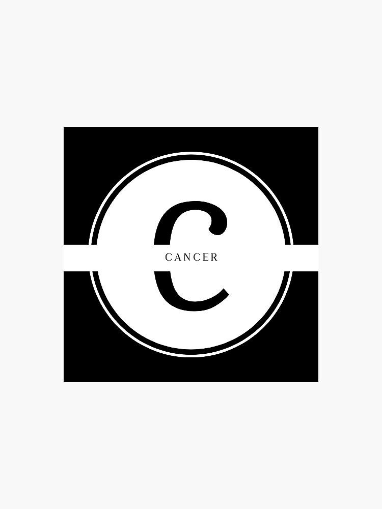 "The Cancer Minimalist Logo " Sticker for Sale by JohnMorales0429 ...