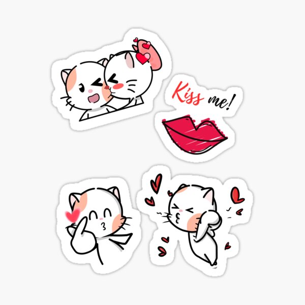 "Kiss me again Sticker pack" Sticker for Sale by easterlogic | Redbubble