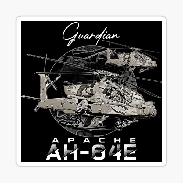 "AH-64 Apache helicopter," Sticker for Sale by Aerolovers | Redbubble
