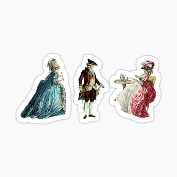 "Rococo Cuties Collection Pack - Fashion Illustration" Sticker for Sale ...