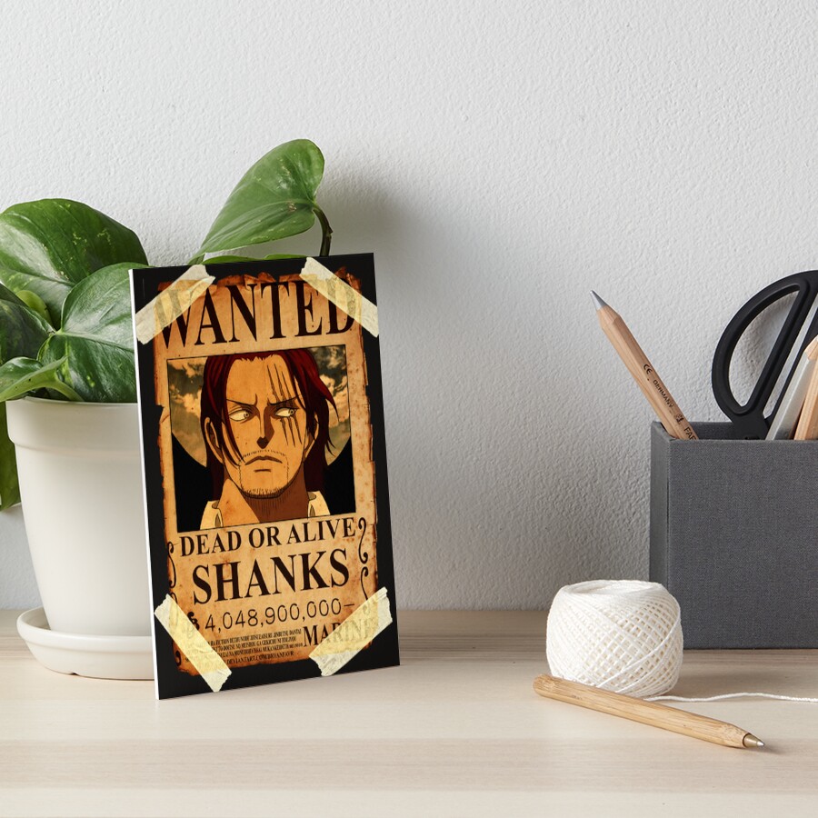 Lámina rígida «One Piece - Afiche de la recompensa de Shanks» de ...