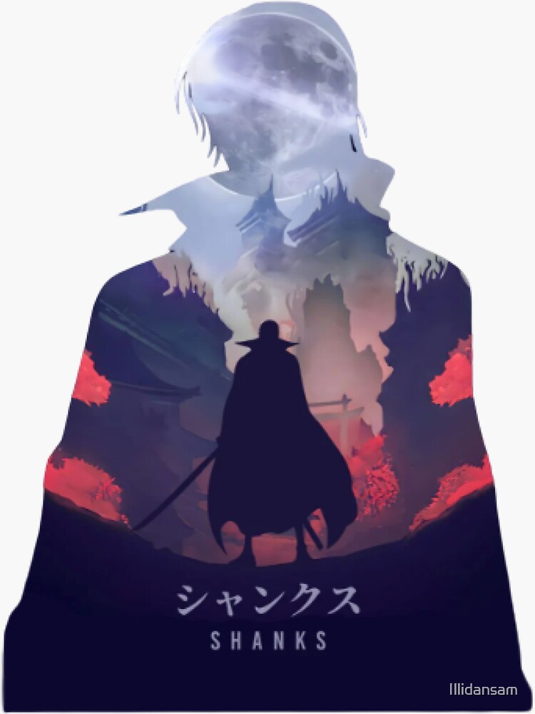 "shanks one piece " Sticker for Sale by Illidansam | Redbubble