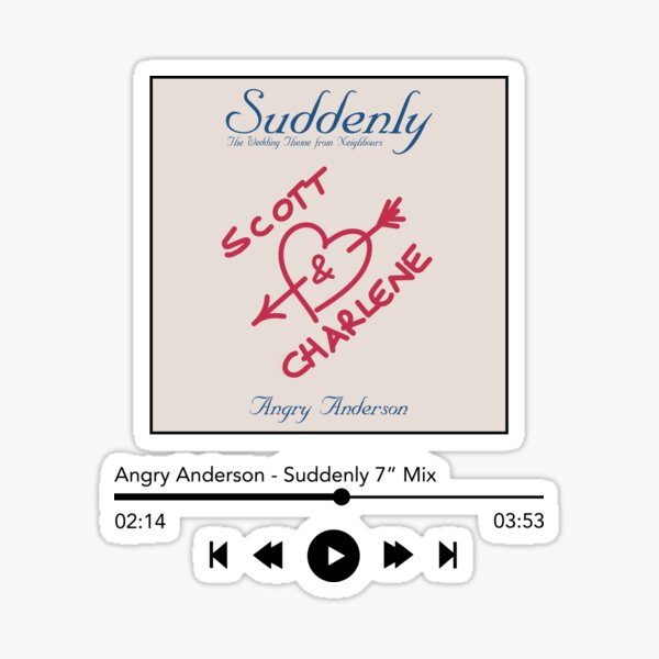 "Suddenly - Scott and Charlene" Sticker for Sale by GoodNeighbours ...