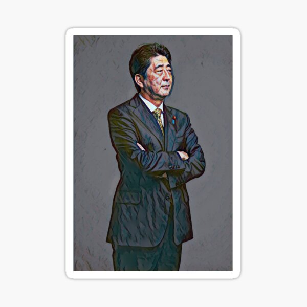 "Shinzo Abe rip " Sticker for Sale by IngridOffenz | Redbubble