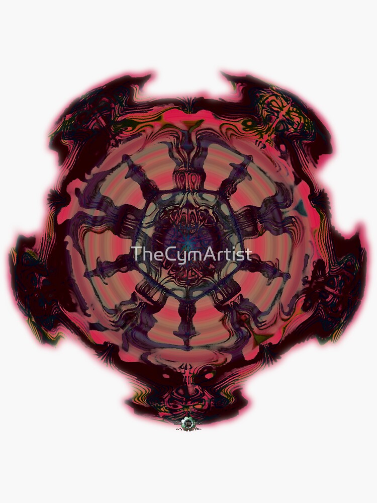 "Cymatics Red Pentagon" Sticker for Sale by TheCymArtist | Redbubble