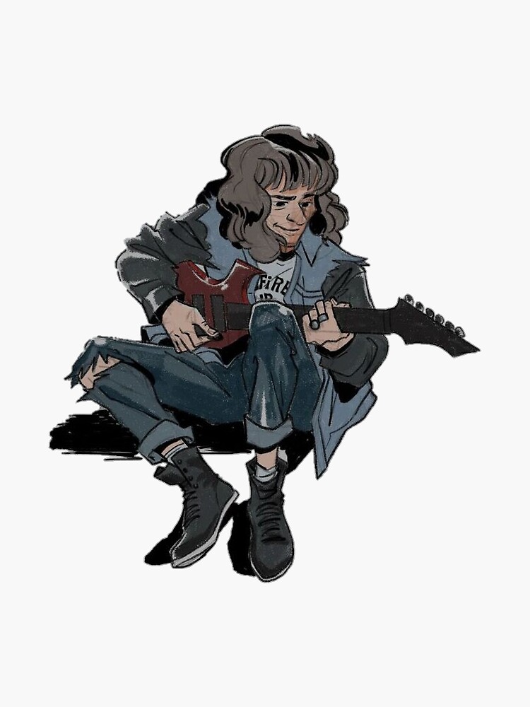 Sticker « Stranger Things Eddie Munson Guitare », par sheldoncoopers ...