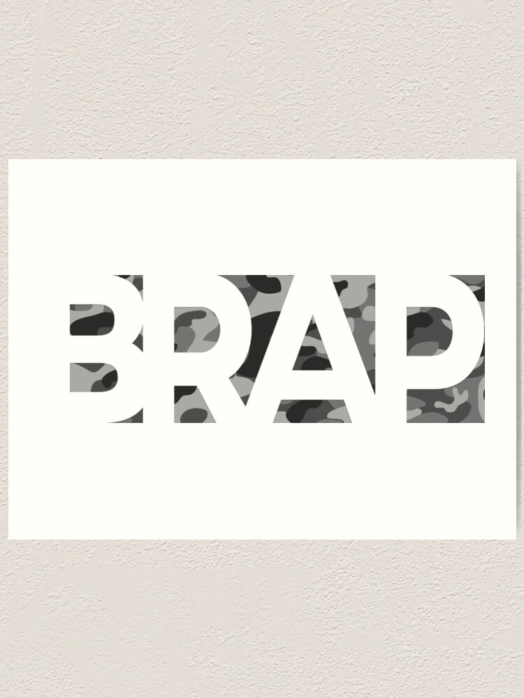 "Brap - Grey camo" Art Print by JoshPapandrea | Redbubble