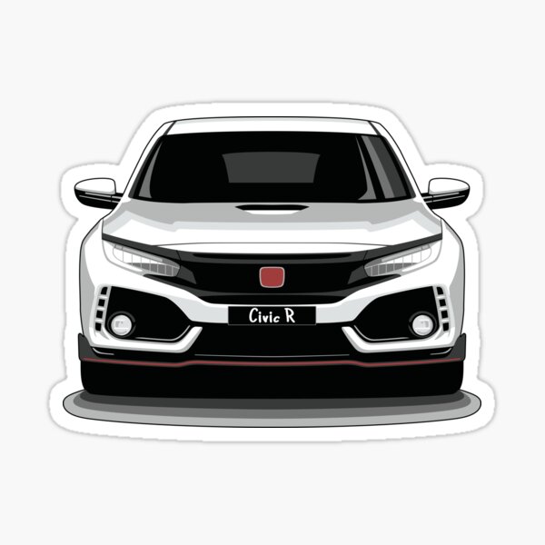 "Civic type r fk8 - vector drawing" Sticker for Sale by yohannlp ...