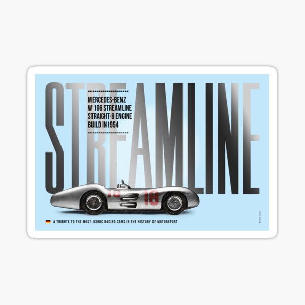 "W196 Streamline Tribute " Sticker for Sale by DanielleBilar | Redbubble