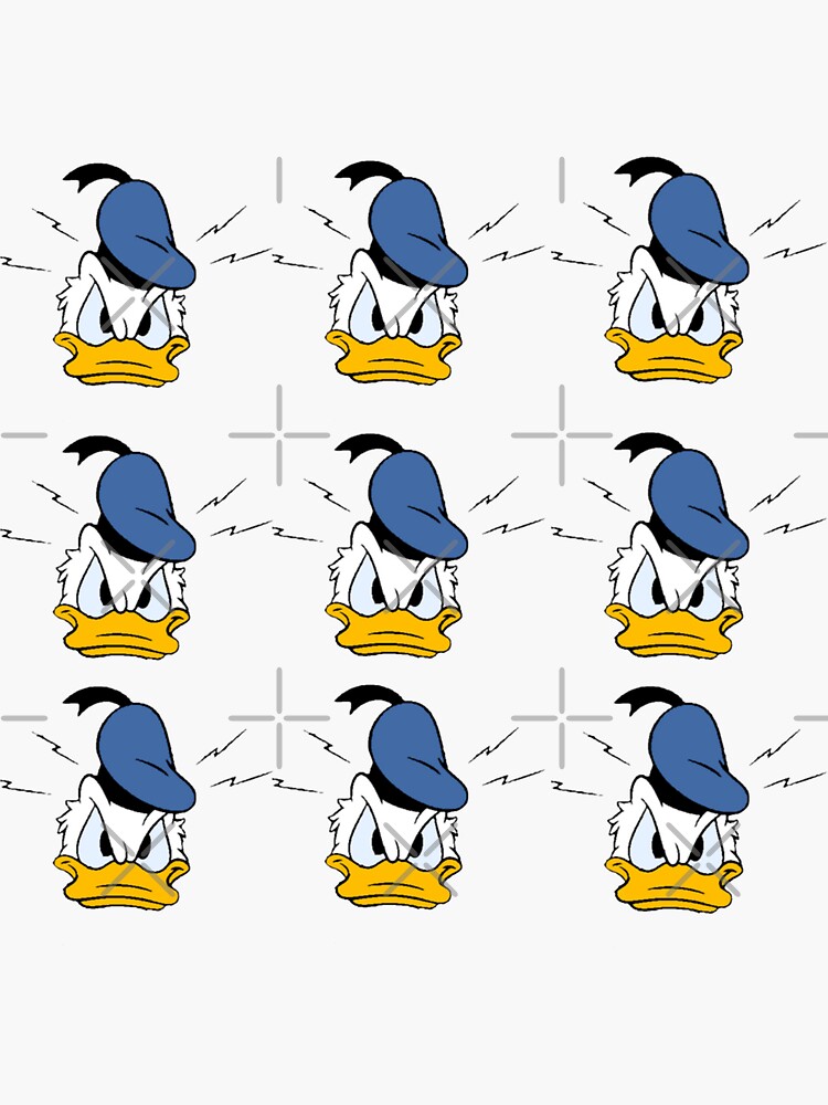 "Donald Duck This Is My Happy Face" Sticker for Sale by heystoreking ...