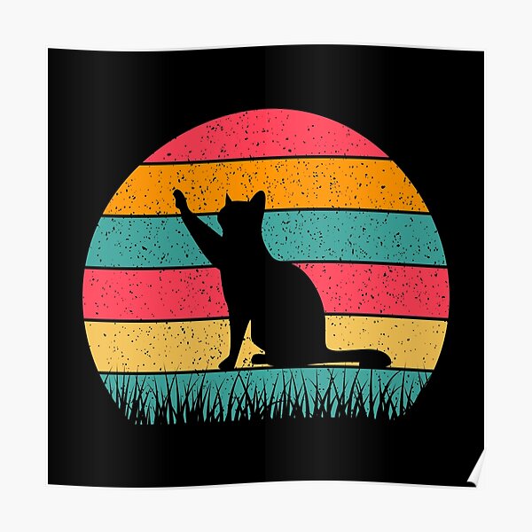 "Cat summer color palette T-Shirt Design" Poster for Sale by DEMARK ...