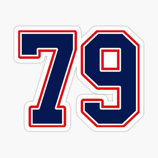 "Number Seventy Nine 79 Sports Jersey" Sticker for Sale by MSBDesign ...