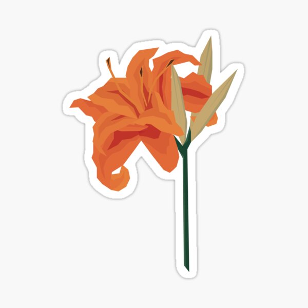 "Tiger Lily" Sticker for Sale by Freckledlime | Redbubble