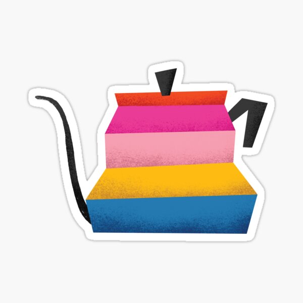 "Coffee pot " Sticker for Sale by MeredithAnnArt | Redbubble