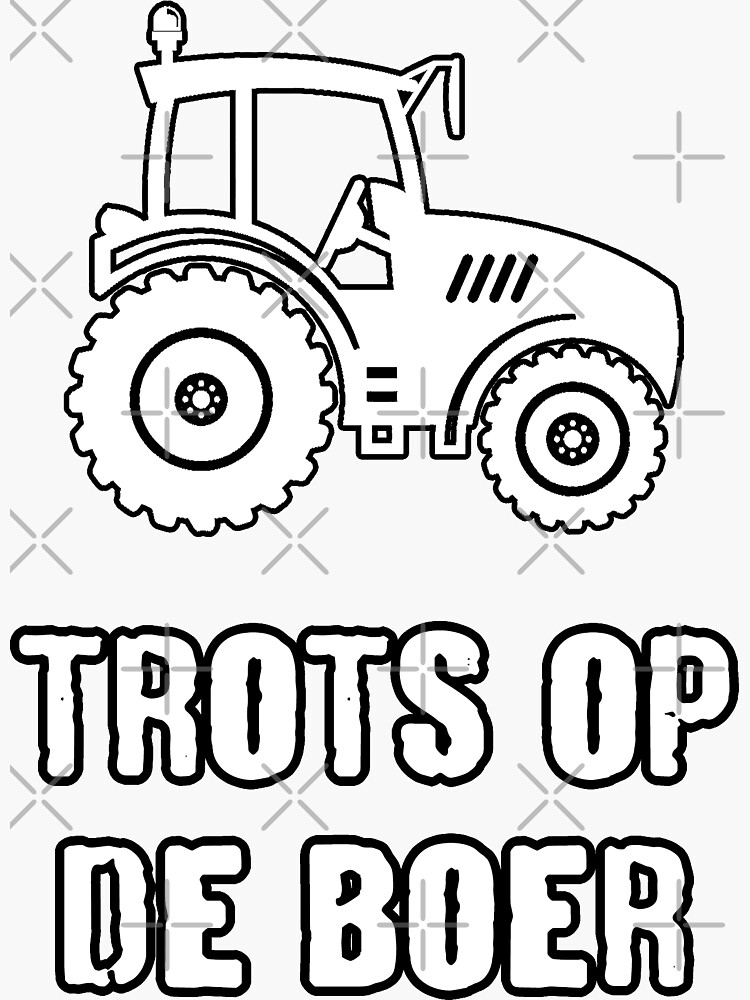"Trots op de boer" Sticker for Sale by ViaForaSometent | Redbubble