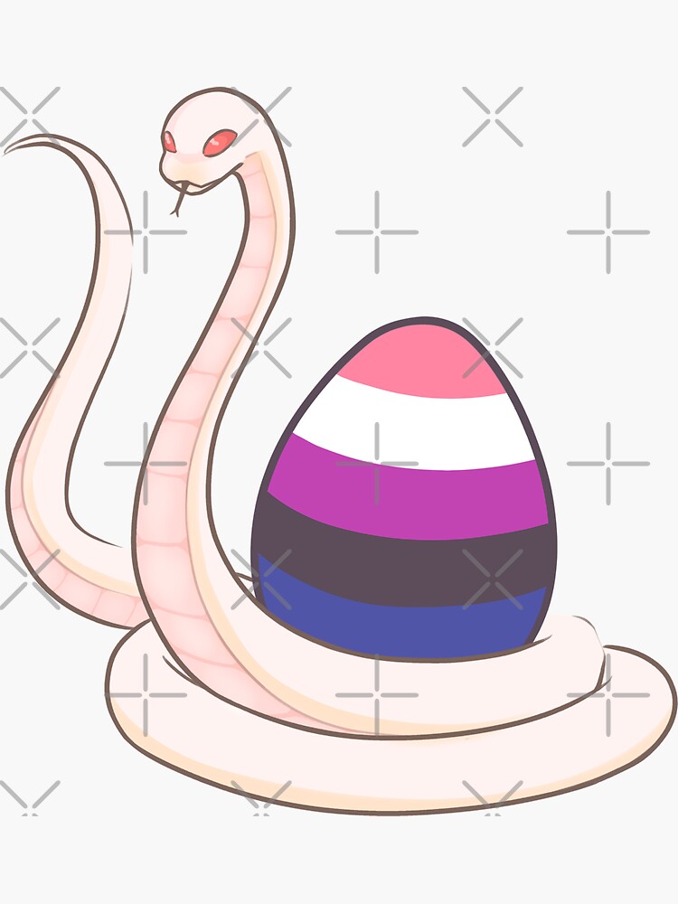 "Genderfluid pride snake" Sticker for Sale by Niva-lis | Redbubble