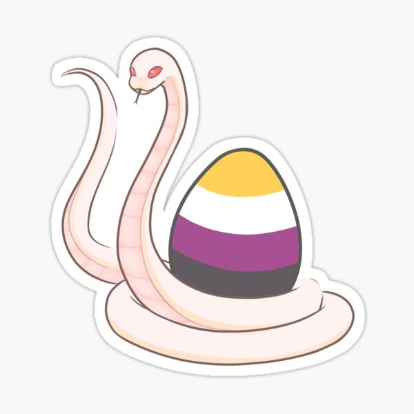 "Non-binary pride snake" Sticker for Sale by Niva-lis | Redbubble