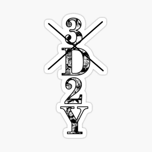 "3D2Y" Sticker for Sale by ducayigwed | Redbubble