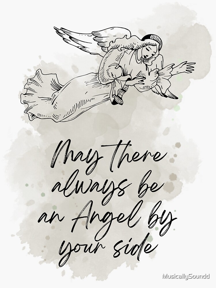 "May There Always be an Angel by Your Side" Sticker for Sale by ...