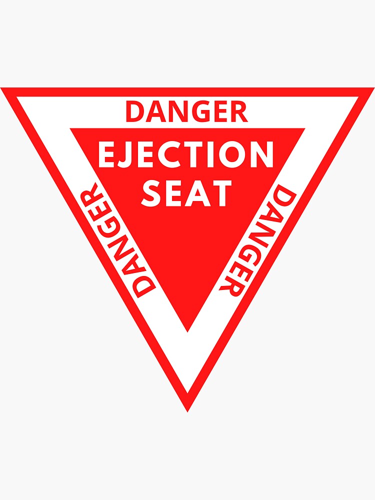 "EJECTION SEAT (Red)" Sticker for Sale by flight-apparel | Redbubble